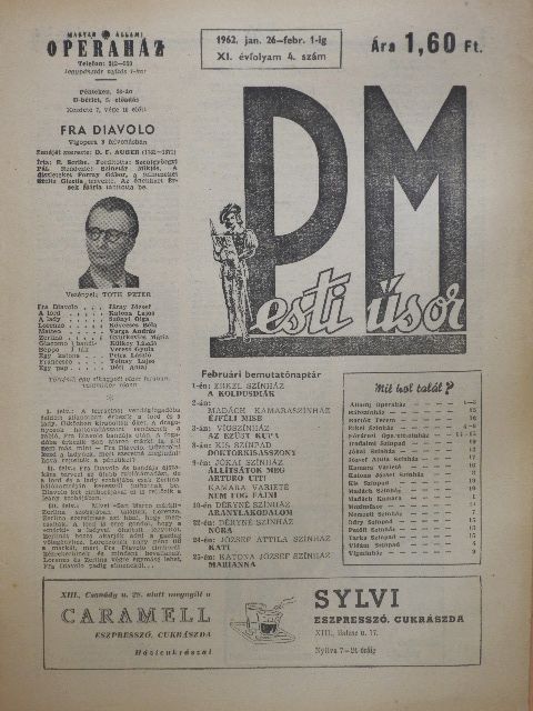 Pesti Műsor 1962. jan. 26-febr. 1-ig [antikvár]
