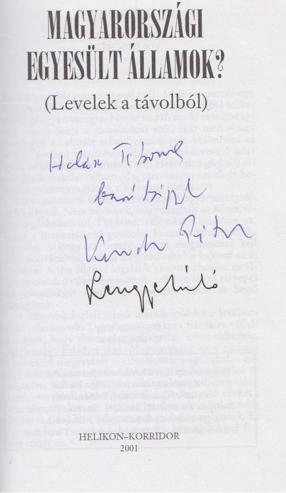 Magyarországi Egyesült Államok? (dedikált) [antikvár]